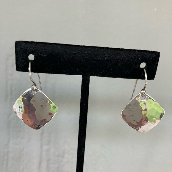 Studio Barse | Jewelry | Barse Ss Hammered Square Disc Earrings | Poshmark